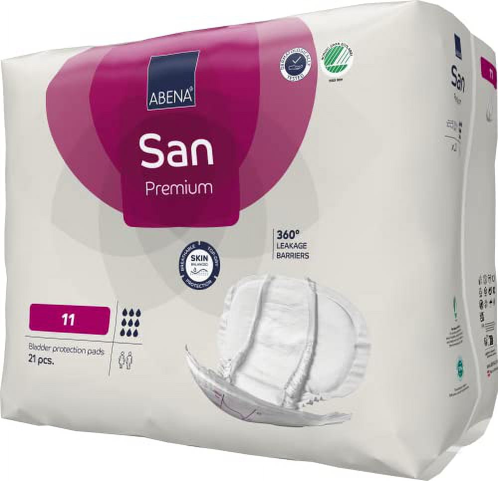 Abena San Premium Incontinence Pads, Heavy Absorbency, (Sizes 8 to 11 ...