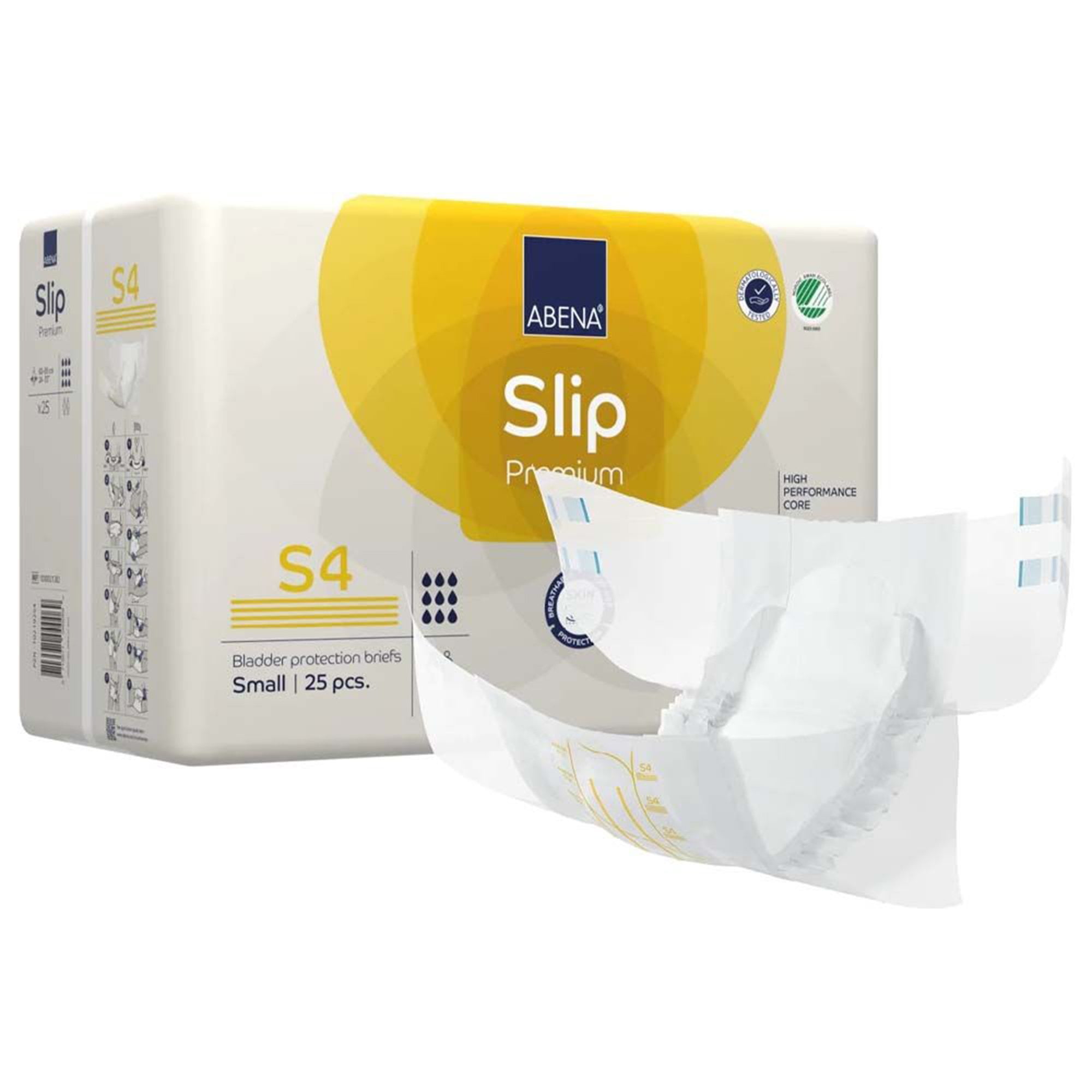 Abena Disposable Premium S4 Adult Incontinence Briefs, Heavy Absorbency ...