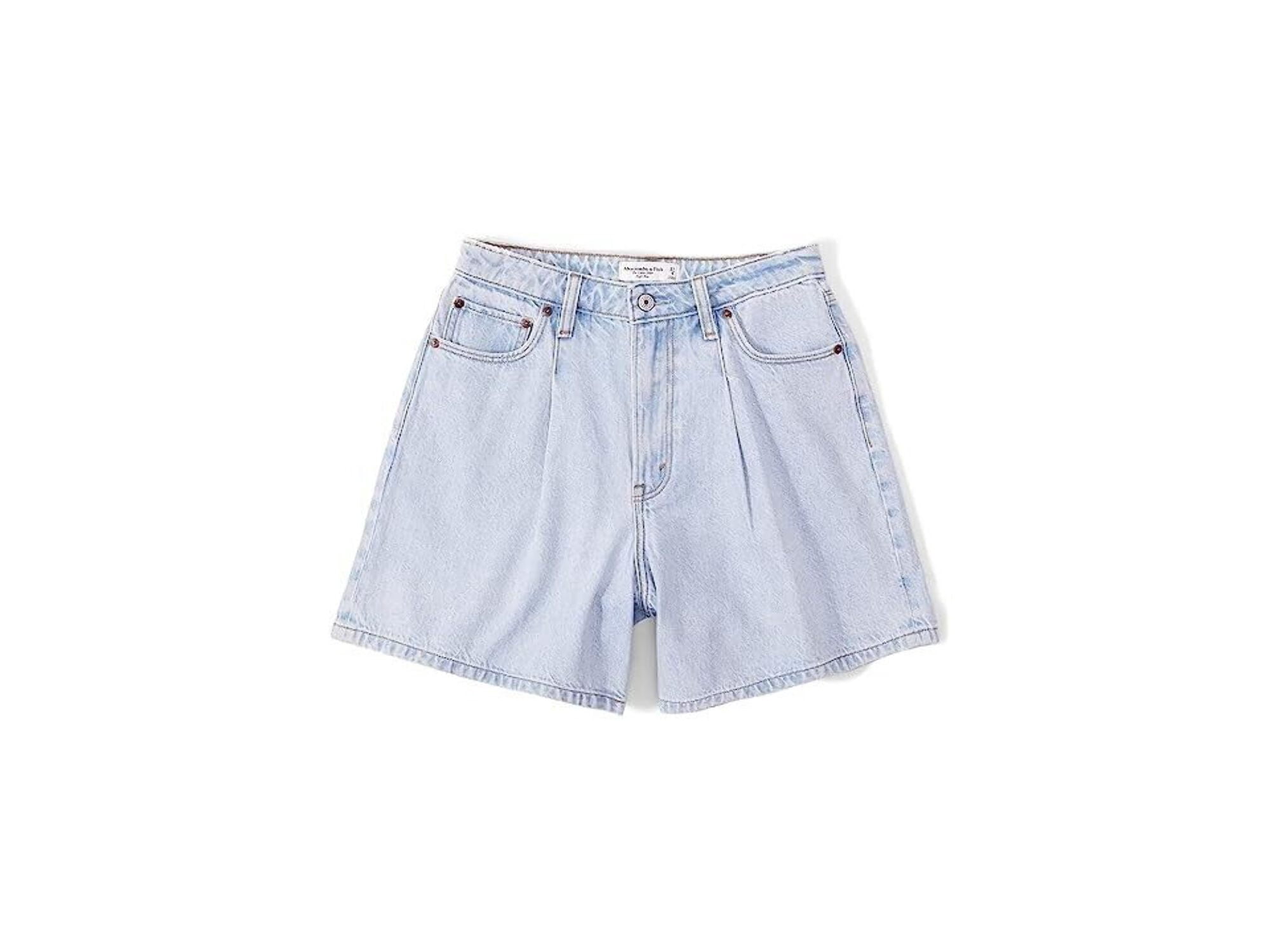Abercrombie Fitch Curve Love Short Women's 29 Blue High Rise Loose Fit ...