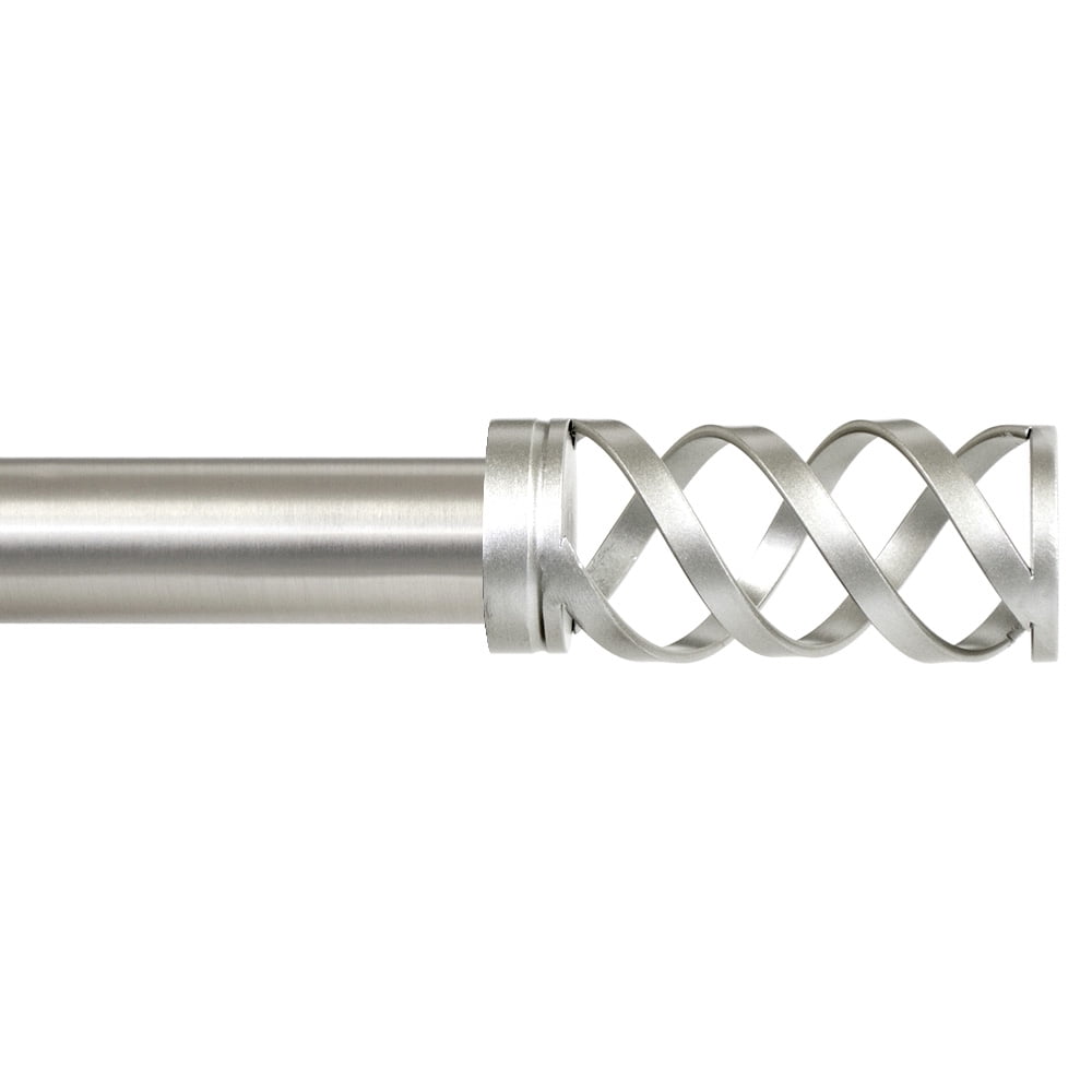 Lumino Cage 1 Drapery Rod Set - Brushed Nickel Finish - Walmart.com