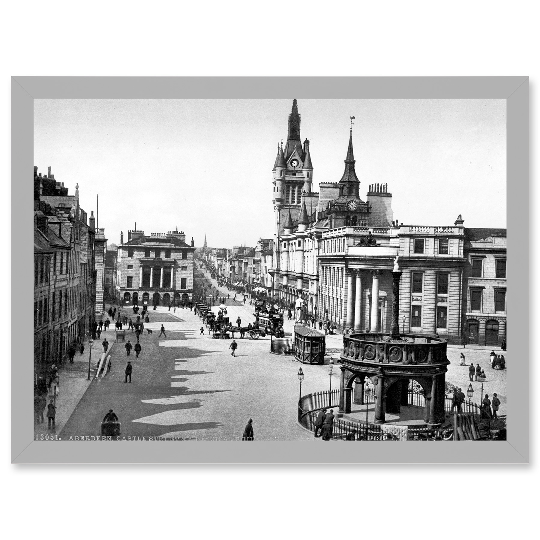 Aberdeen Castle Street Scotland Vintage Photo Black White Artwork ...