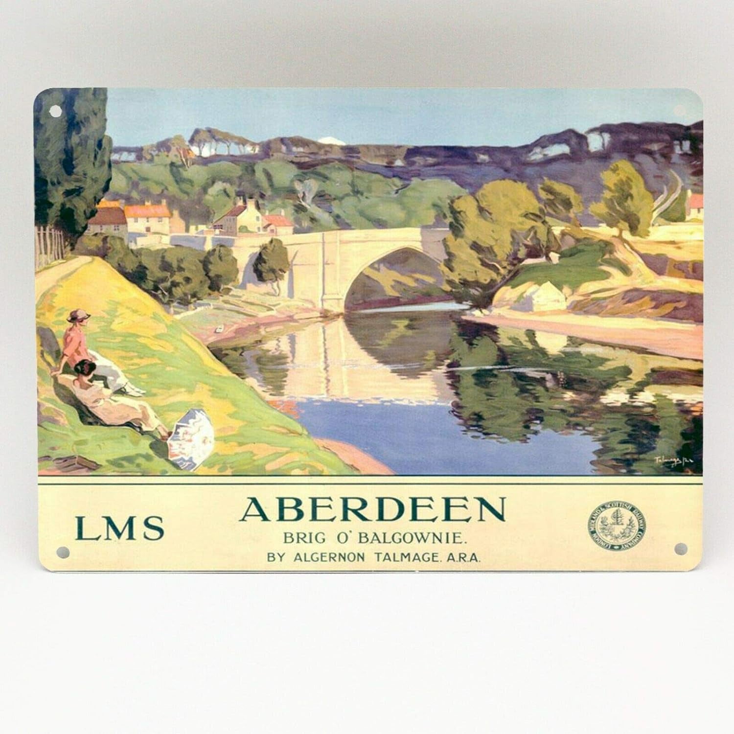 Aberdeen Scotland Railway Poster Metal Sign British Rail Travel Train ...