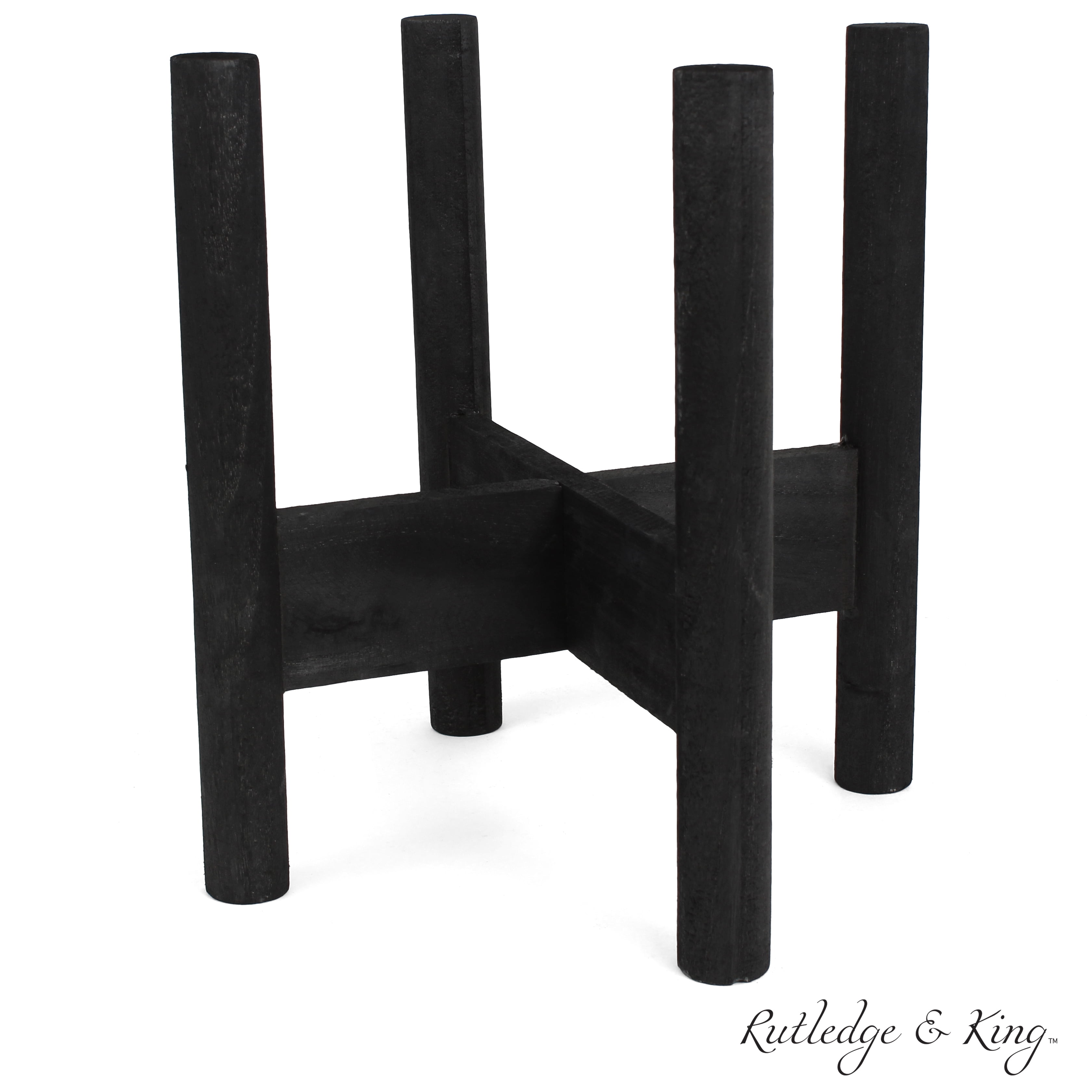 Aberdeen (Small/Black) Mid Century Modern Plant Stand - Walmart ...