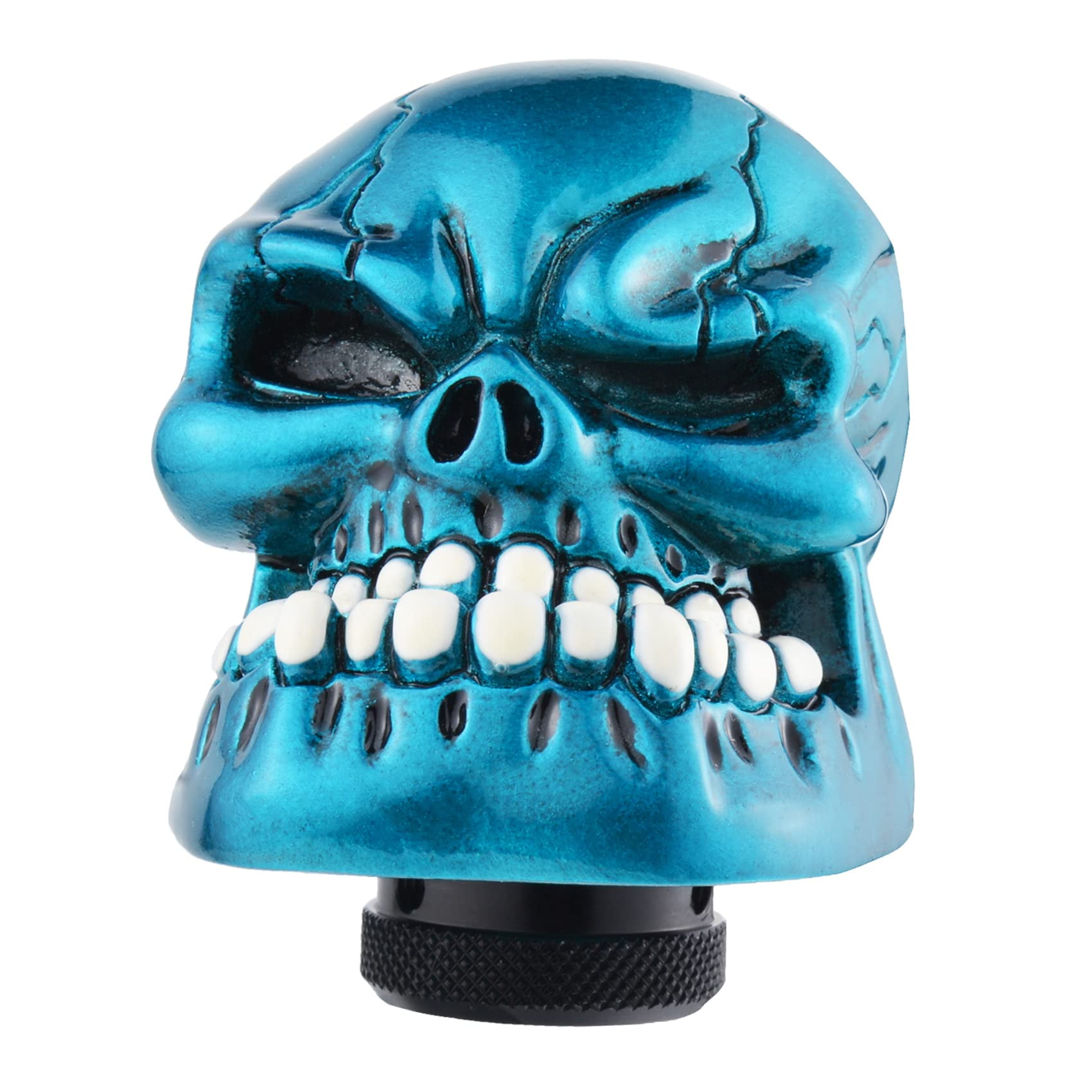 Abfer Blue Skull Shifter Knob Cool Gear Shift Knobs with Big Tooth ...