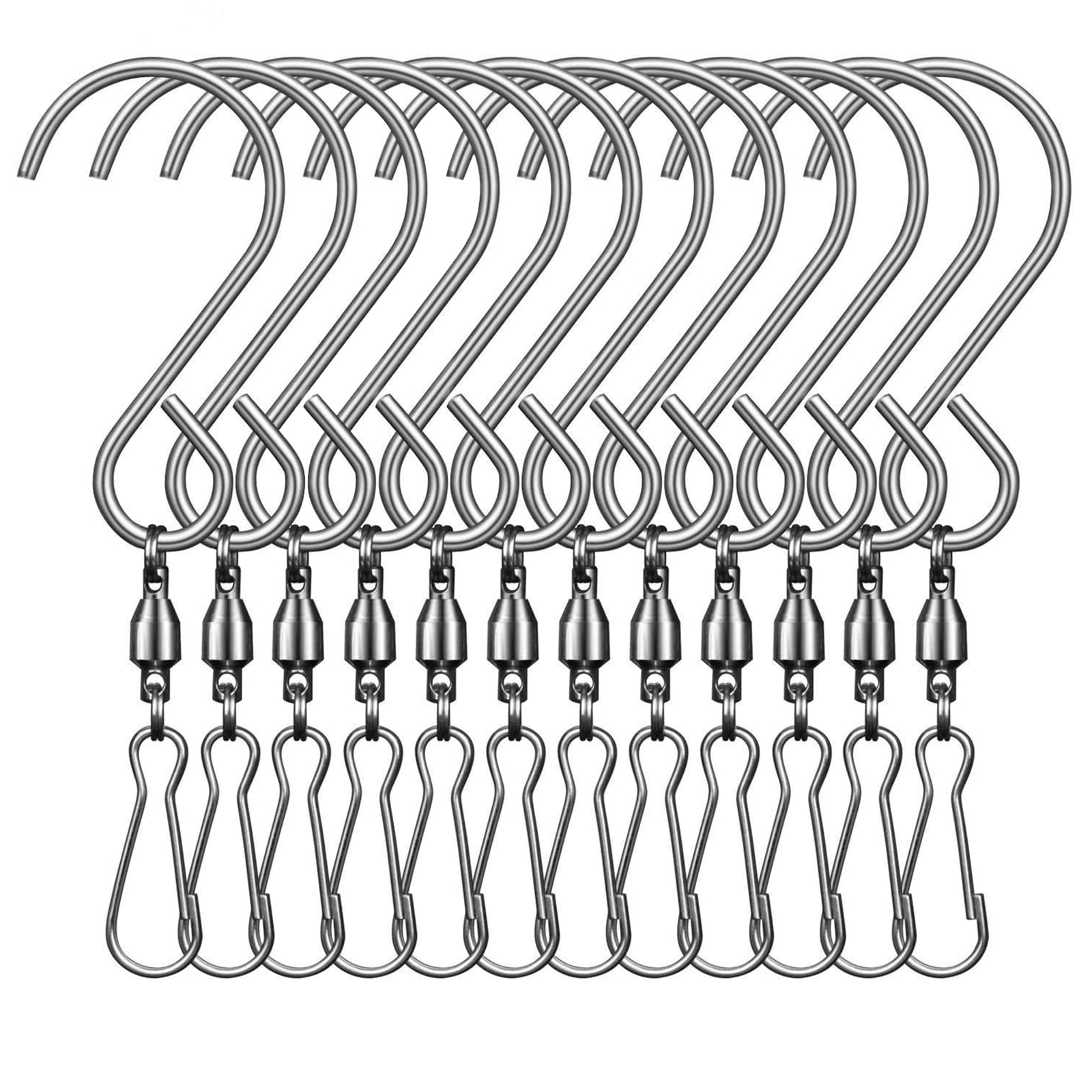 Abfgift 12 Pack Swivel HMF23 Hooks Clips for Hanging Wind Spinners Wind ...