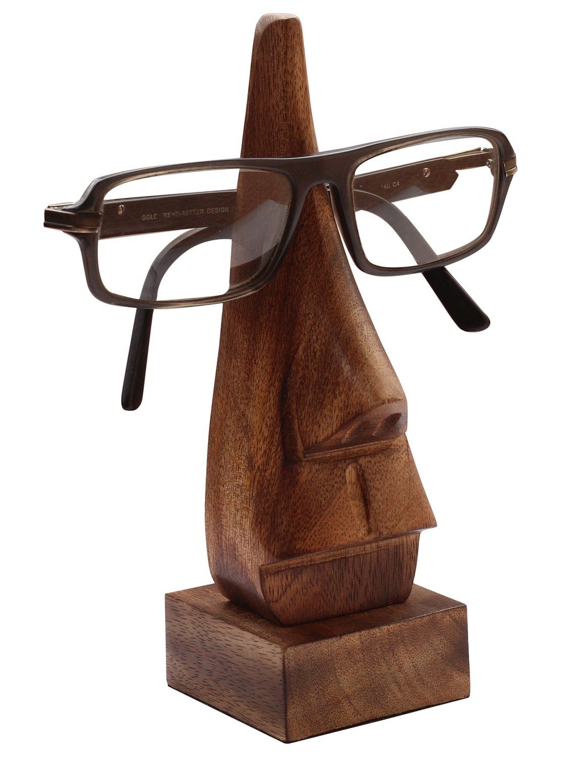 Abhandicrafts - 6" Witty Wooden Spectacle Holder - Nose Shaped Eyeglass ...