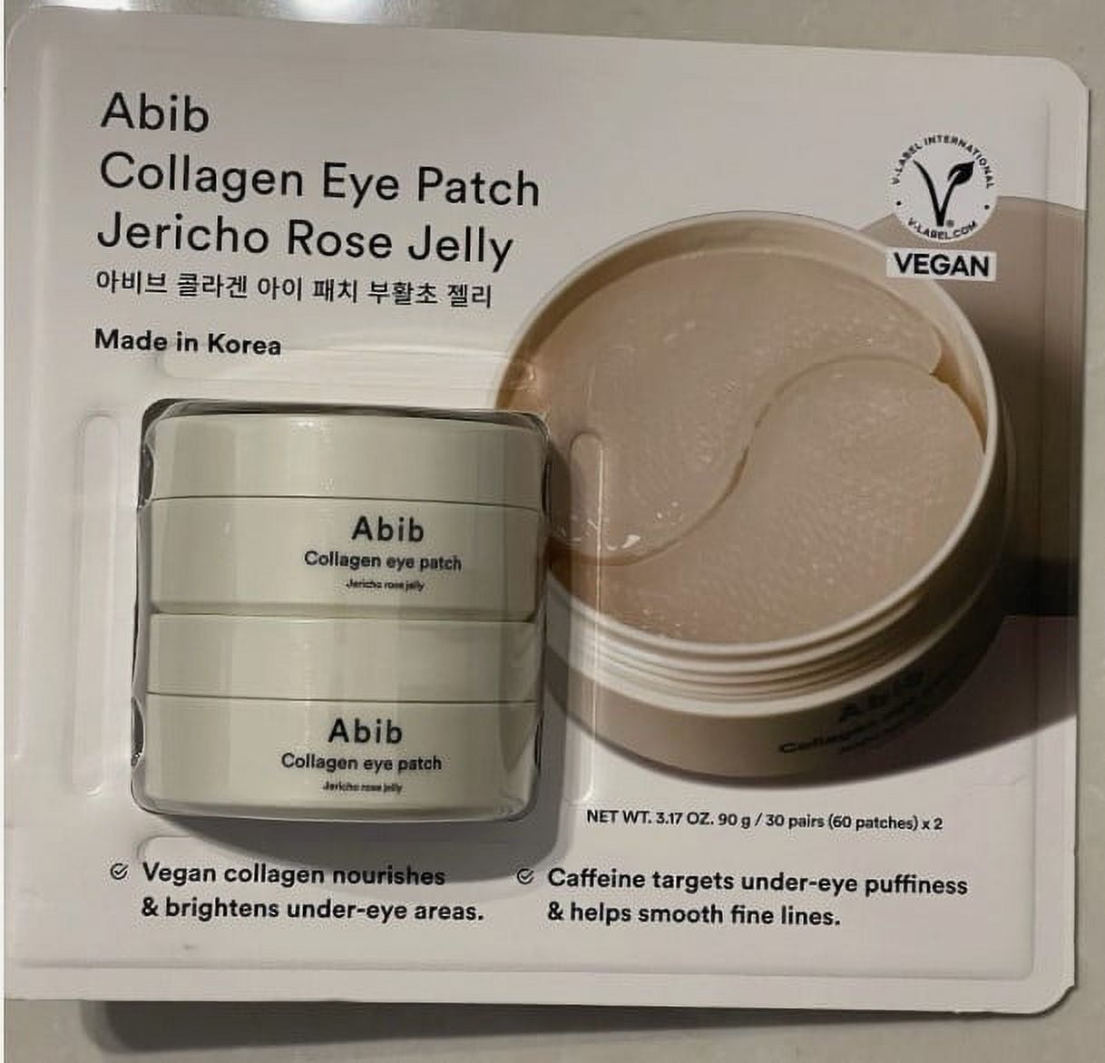Abib Collagen Eye Patch Jericho Rose Jelly. 3.17 oz / 30 pairs. Korean ...
