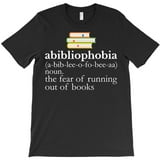Abibliophobia Definition Book Nerd Funny Reading Hobby Themed Quote ...