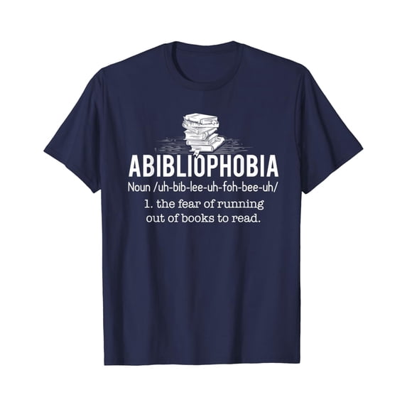 Abibliophobia - Reading Bookworm Reader T-Shirt - Walmart.com