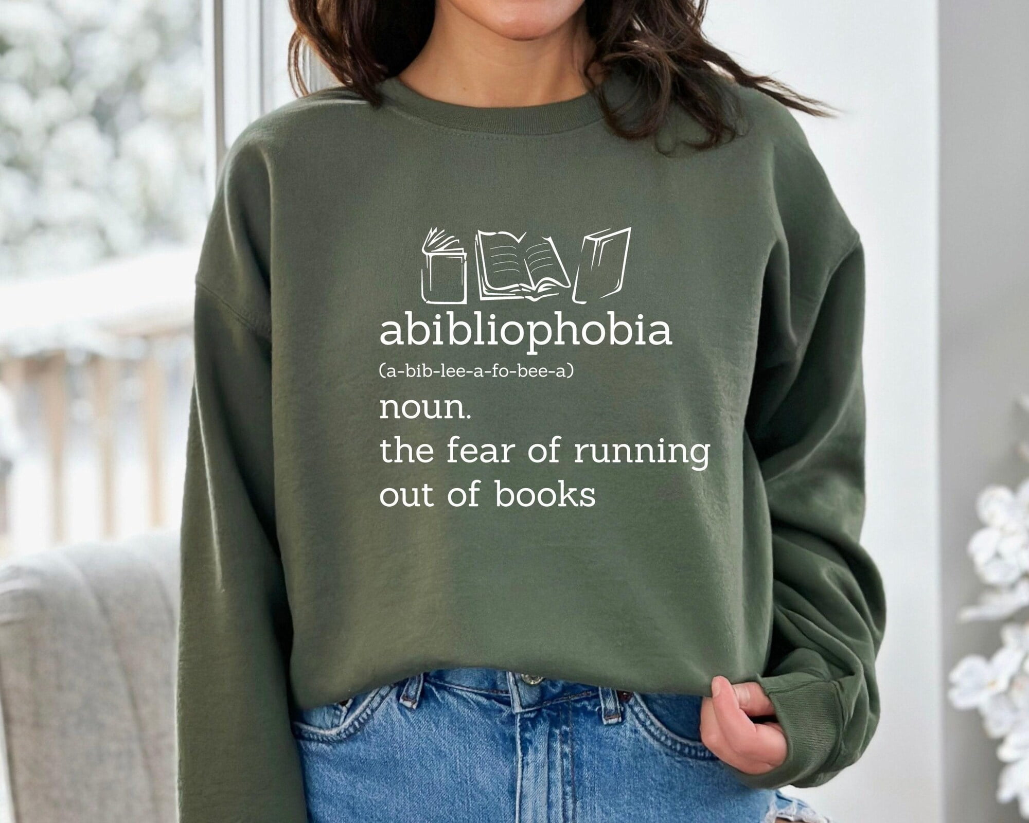Abibliophobia TShirt Reader hoodie Reading Shirt for Student Bookworm ...