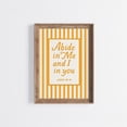 Abide in Me Scripture Bold Orange Christian Wall Art Print - Walmart.com