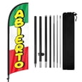 Abierto Advertising Feather Flags Banner 8Ft, Abierto Swooper Flag with ...