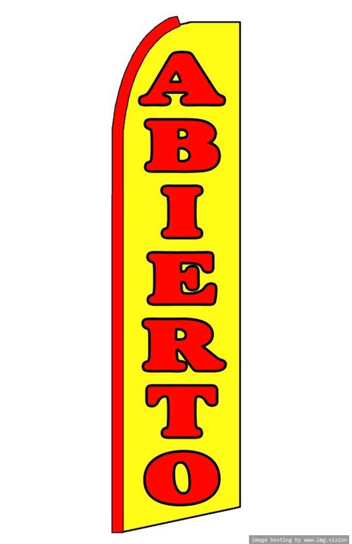 Abierto Swooper flag Without Pole Advertisement /Business Flags | Feather Flag | - Walmart.com