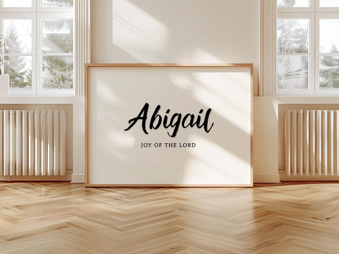 Abigail Art Print Joy of the Lord Hebrew Name Meaning Minimalist ...