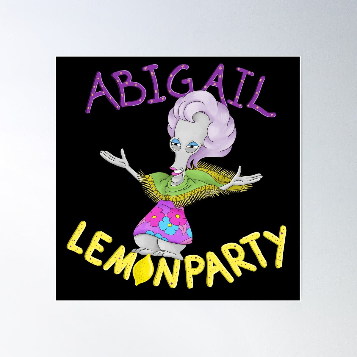 Abigail Lemonparty - Roger The Alien American Dad Poster Wall Art, Modern Wall Decor For Living ...