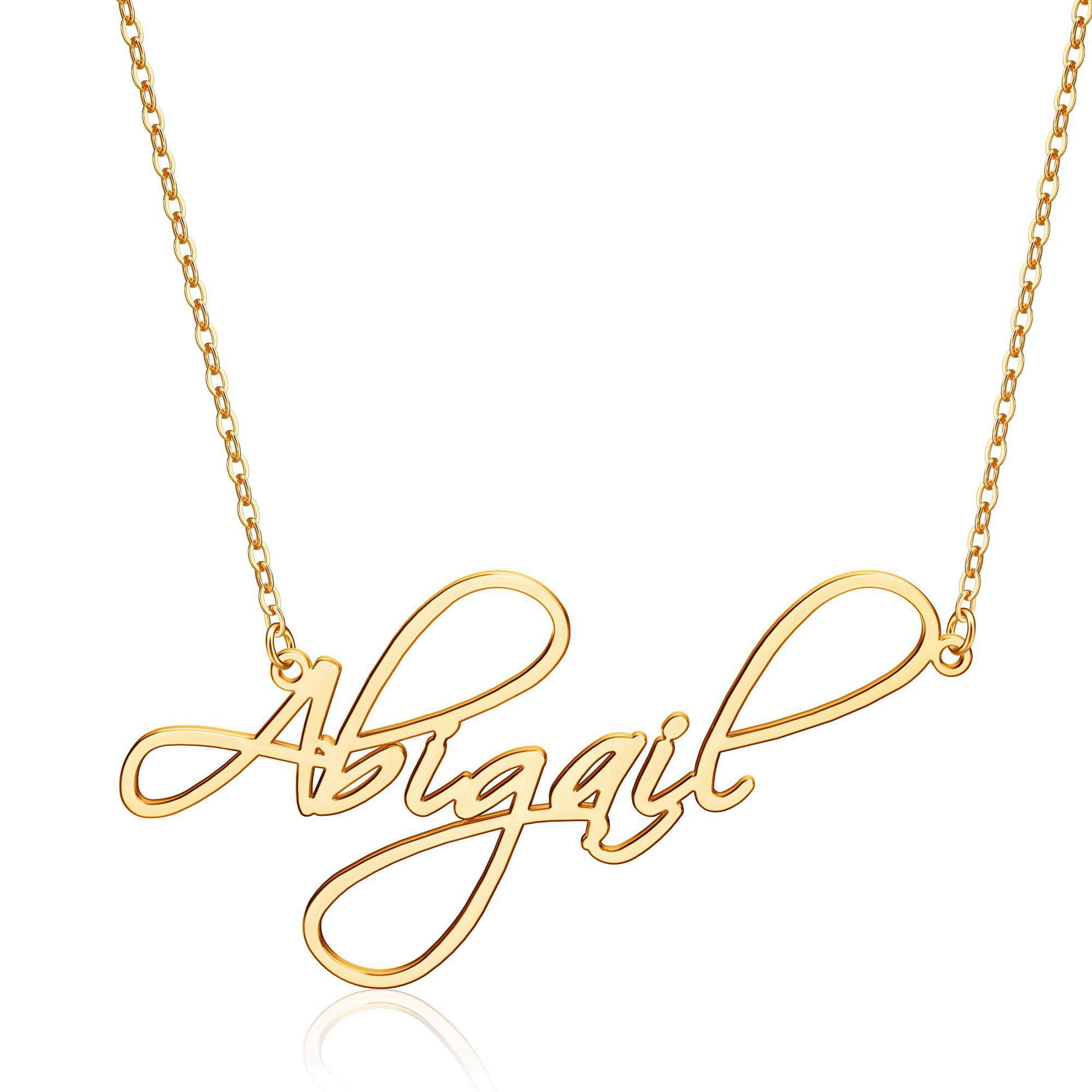 Abigail Necklace Personalized, Ivy Name Necklace Personalized Nameplate ...
