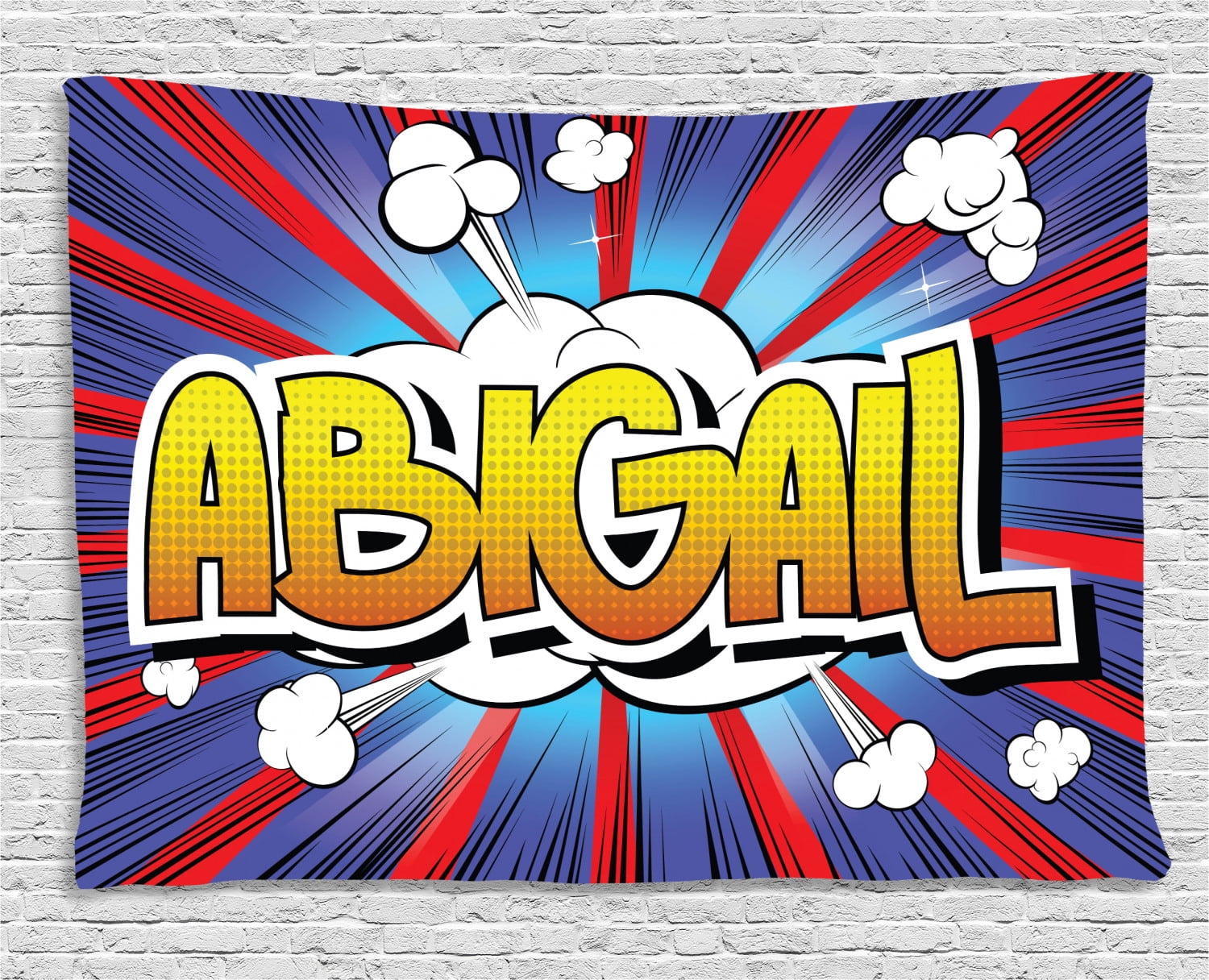 Abigail Tapestry, Comic Book Style Female Name with Explosion Effects ...