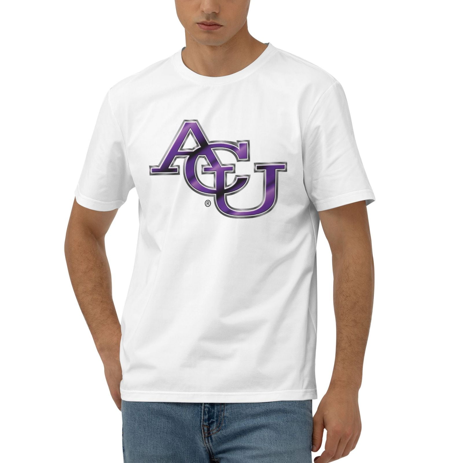 Abilene A Christian University Logo Men'S 170g Combed Cotton Short Sleeve T-Shirt - Walmart.com