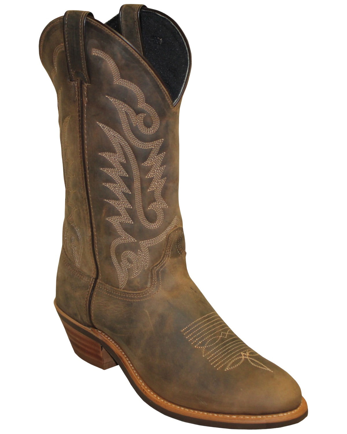 Abilene Men's Distressed Western Boot Round Toe - 6412 12 EE US ...