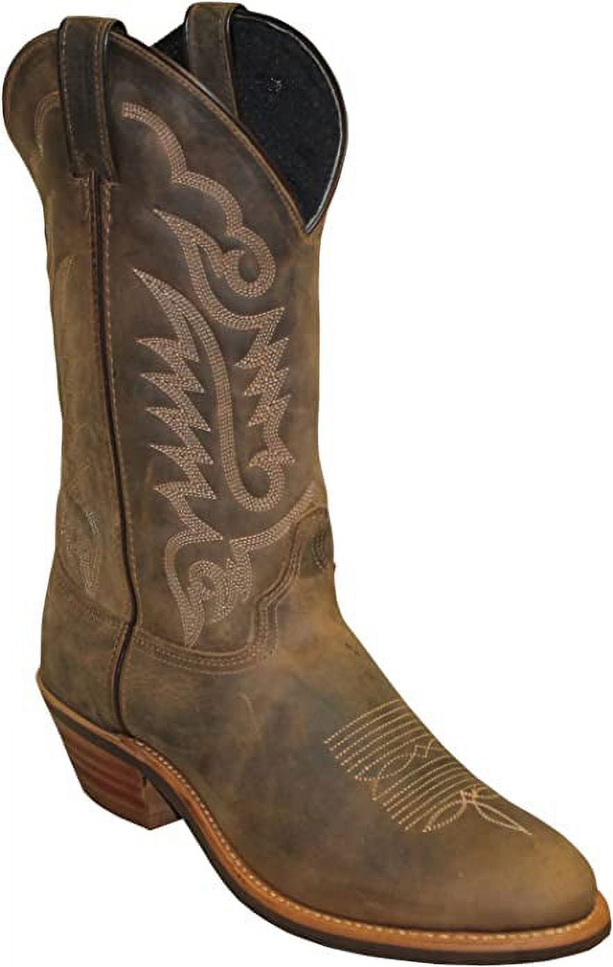 Abilene Men's Leather 12in Safety Toe Cowboy Boots, Brown, Size US 11 D ...