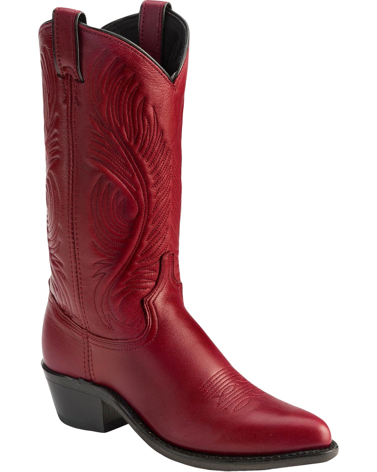 Abilene Women's 9052 11" Red Narrow Round J-Toe Western 1 1/4" Heel ...
