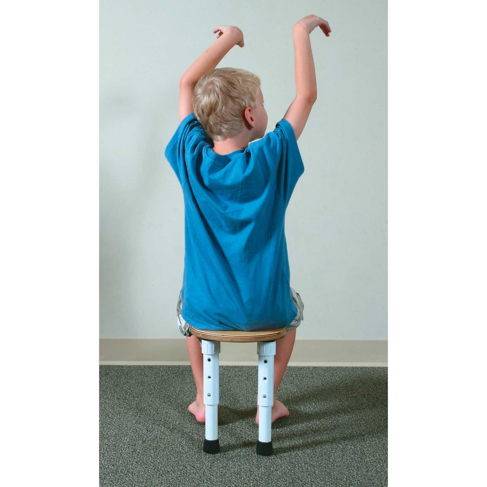 Abilitations Double Leg Round T-Stool, 11 to 15 Inch Adjustable Height ...