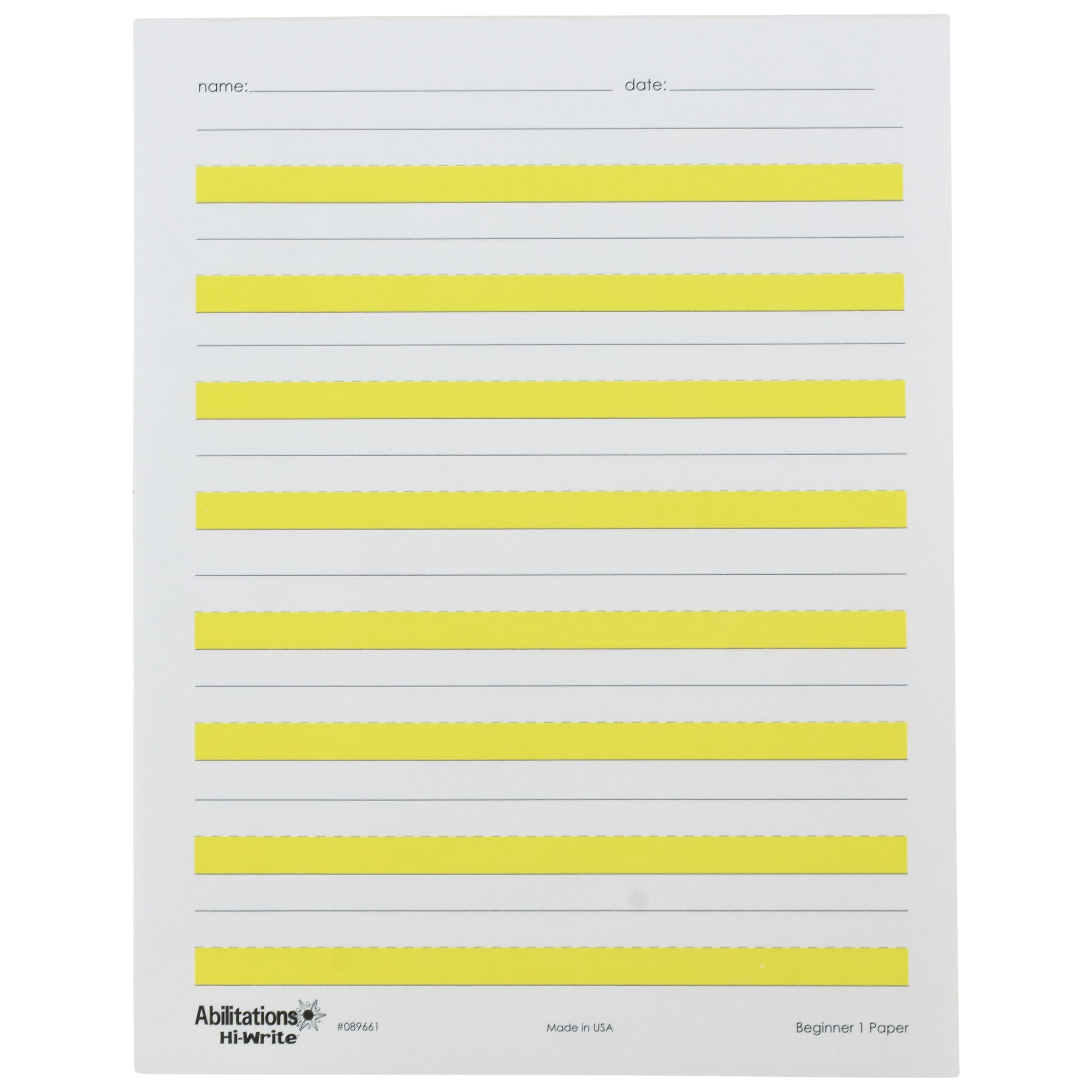 Abilitations Hi-Write Beginner Paper, Level 1, Pack of 100 Sheets ...