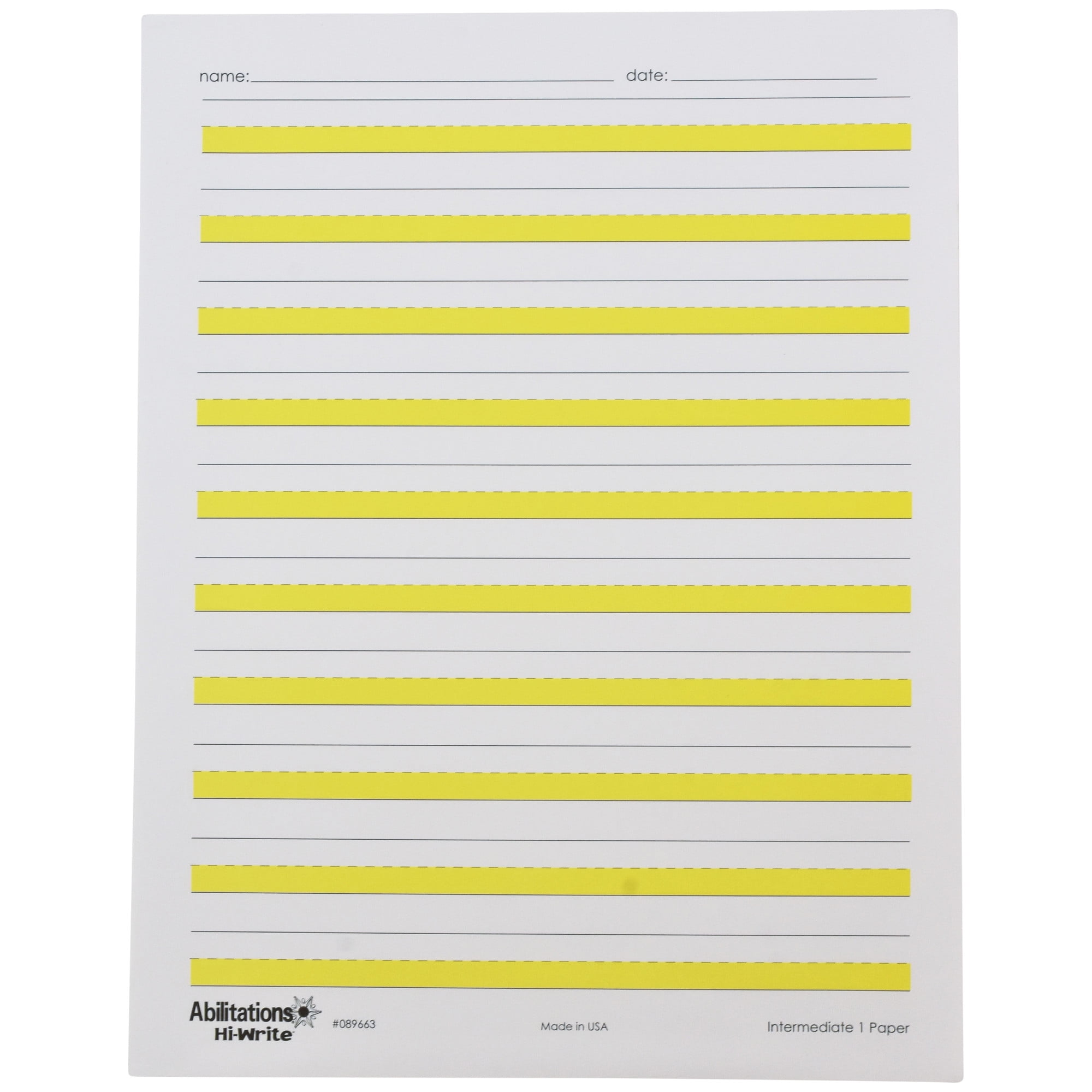 Abilitations Hi-Write Intermediate Paper, Level 1, 100 Sheets - Walmart.com
