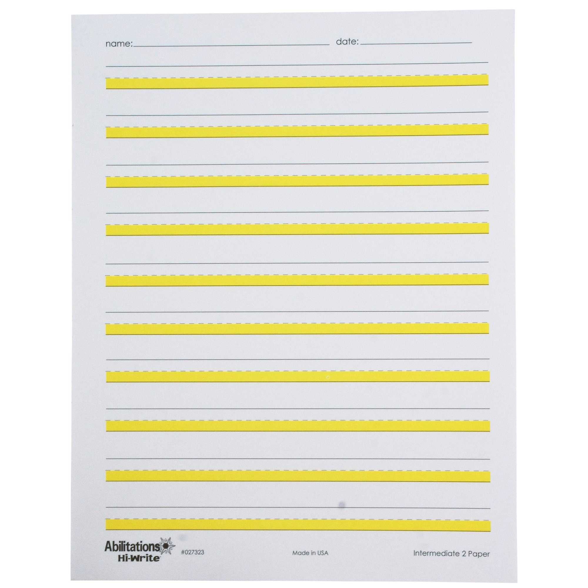 Abilitations Hi-Write Intermediate Paper, Level 2, Pack of 100 Sheets ...