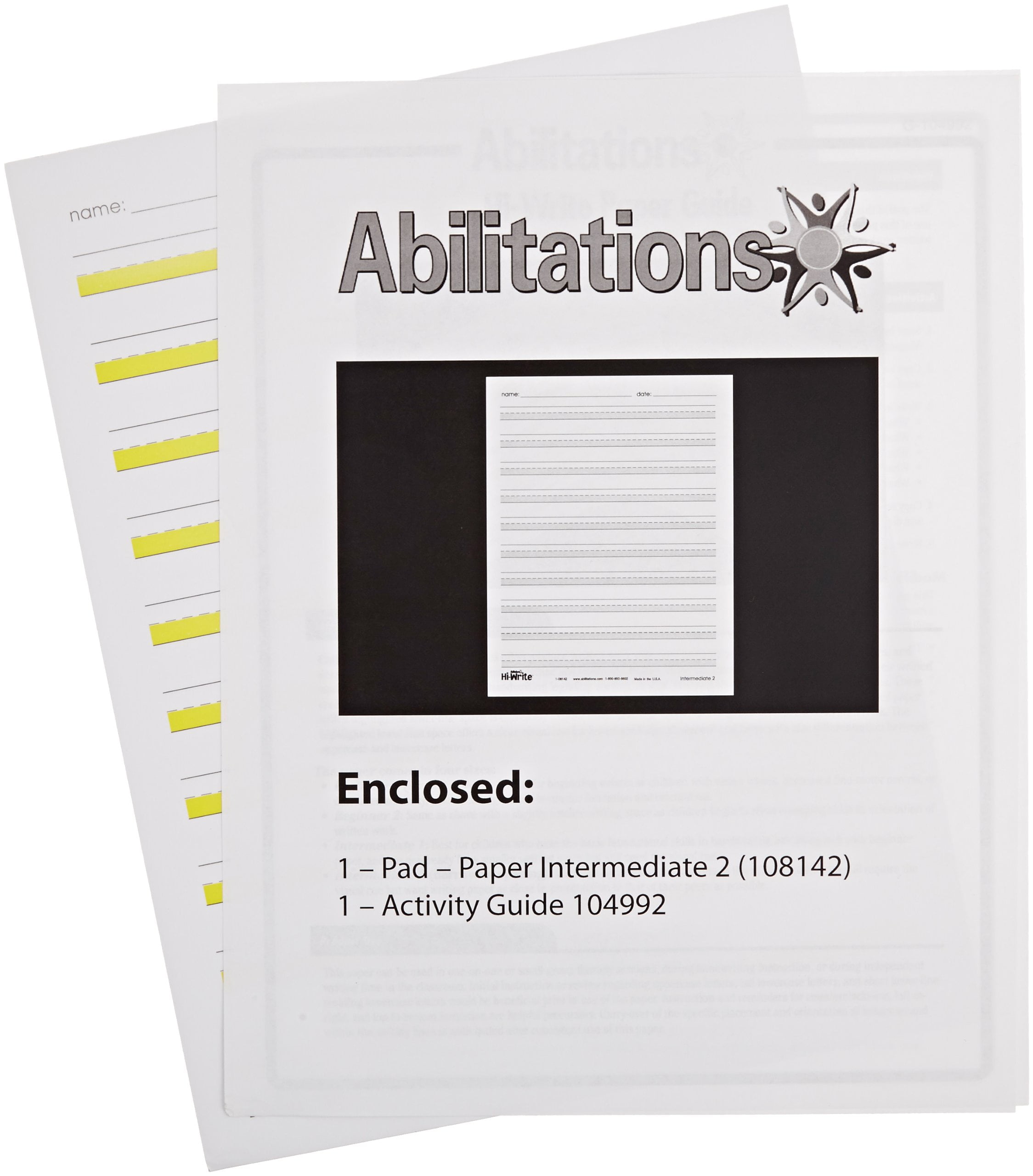 Abilitations Hi-Write Intermediate Paper, Level 2, Pack of 100 Sheets ...