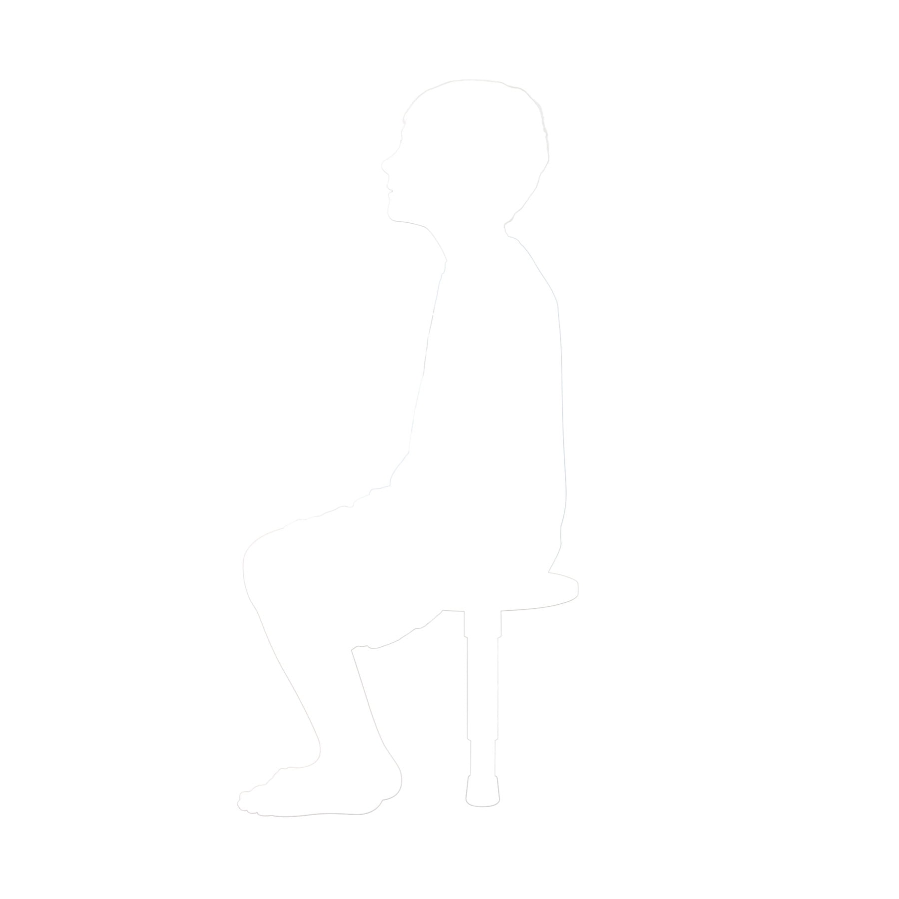 Abilitations Single Leg Round T-Stool, 10 to 14 Inch Adjustable Height ...