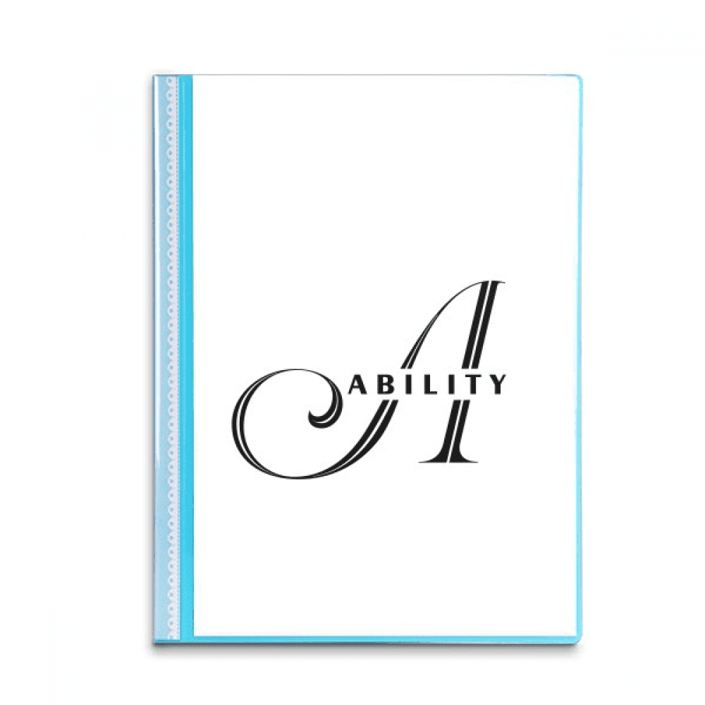 Ability Able Letters Art Deco Fashion Book Sheet Protectors Portfolio ...