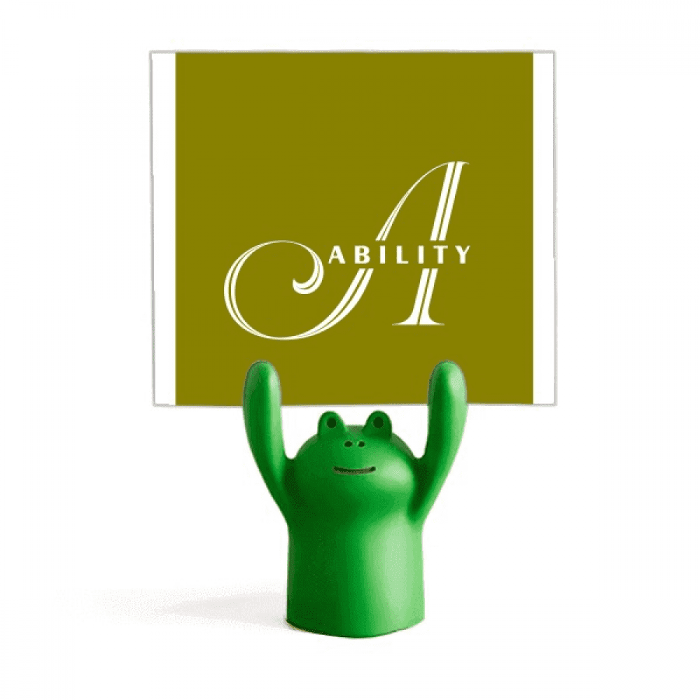 Ability Able Letters Art Deco Fashion Memo Holder Cartoon Animal Frog ...
