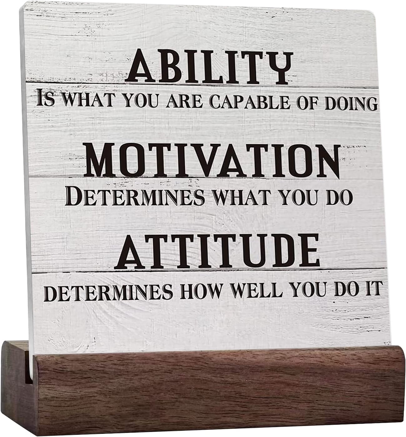 Ability Motivation Attitude Ceramic Table Sign Desk Decor ...