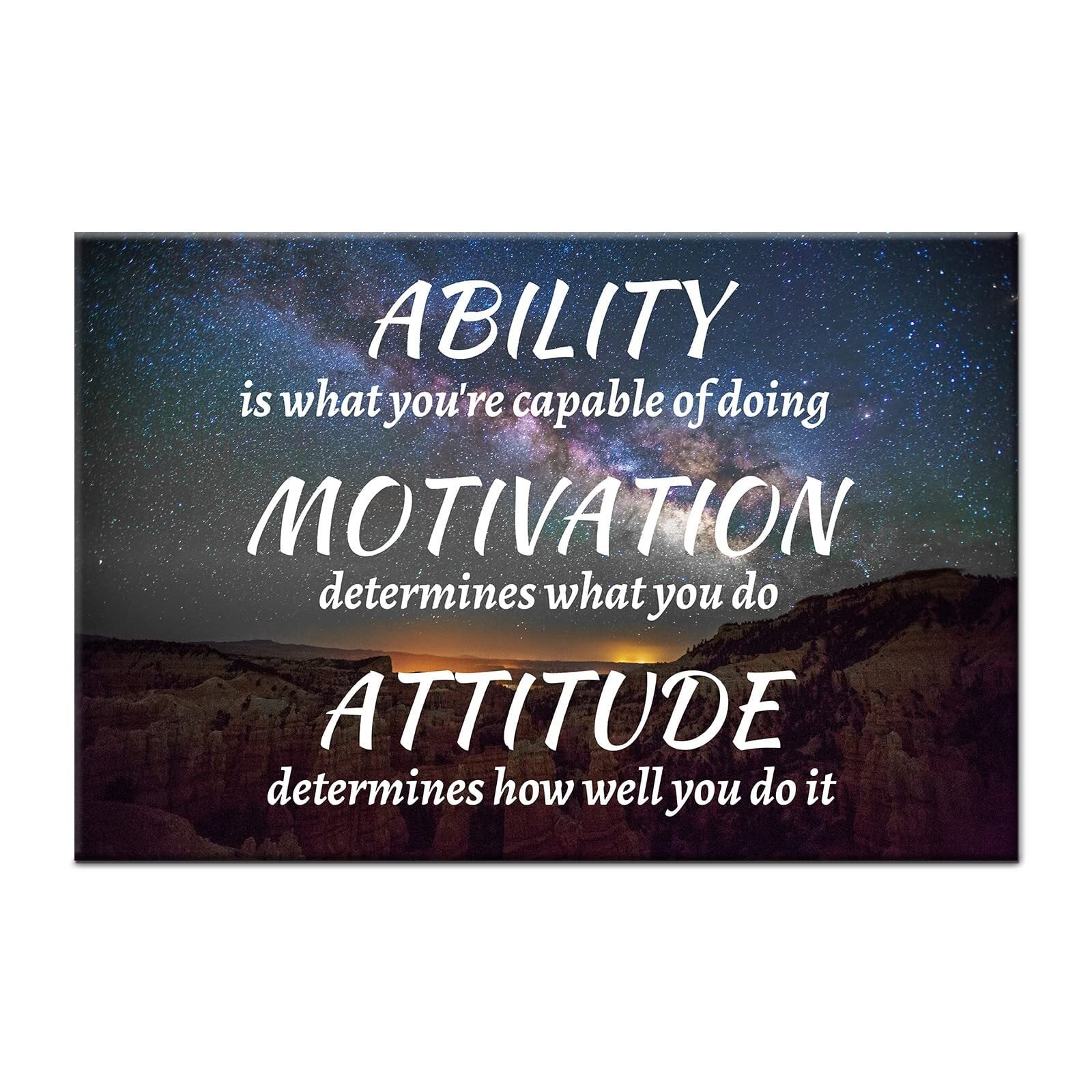 Ability Motivation Attitude Motivational Classroom Poster Modern Canvas ...