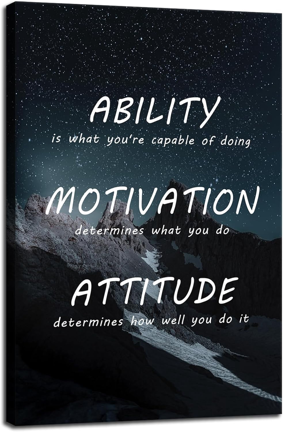 Ability Motivation Attitude Poster Painting Print Motivational Canvas ...