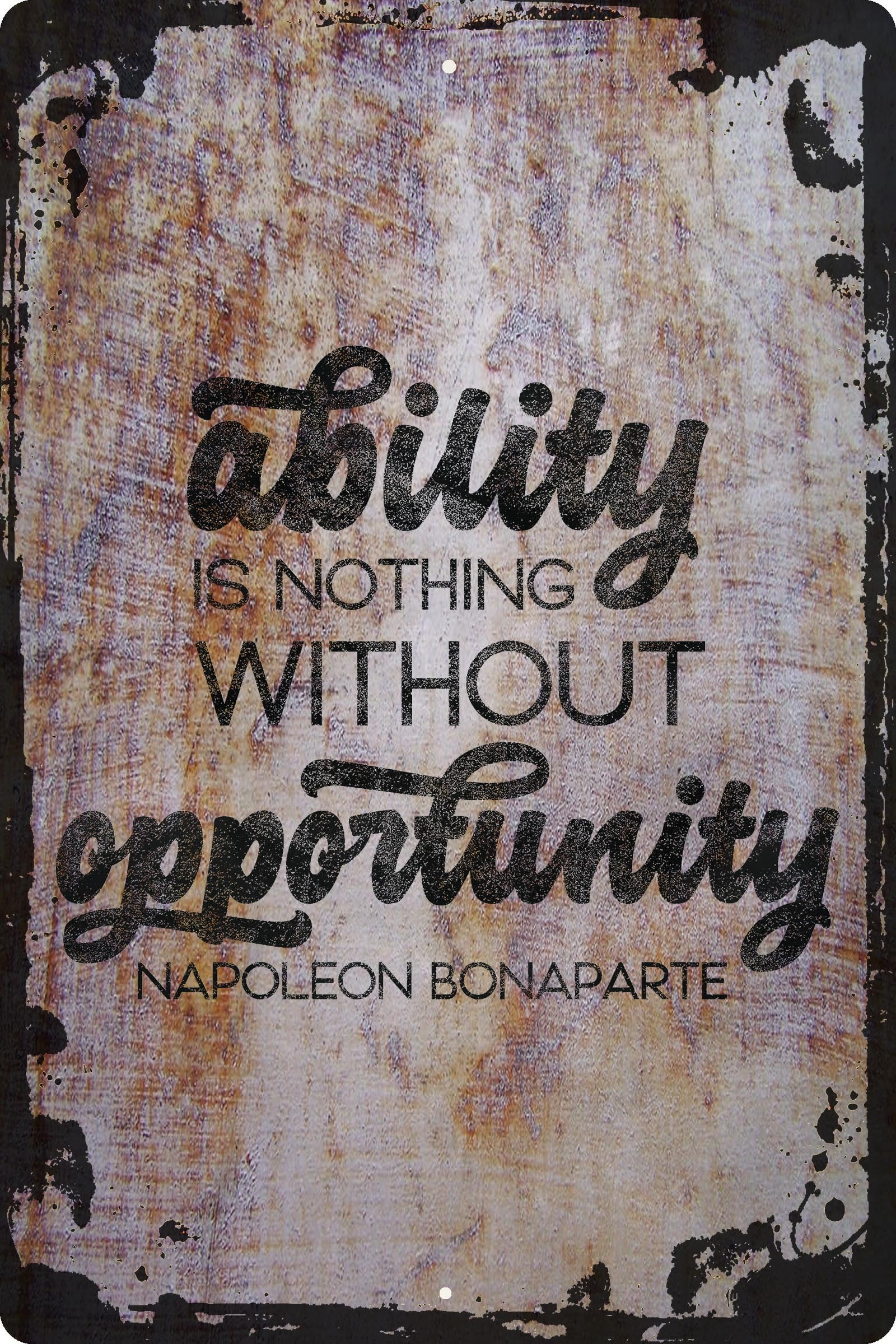Ability is nothing without opportunity Napoleon Bonaparte quote Beige ...