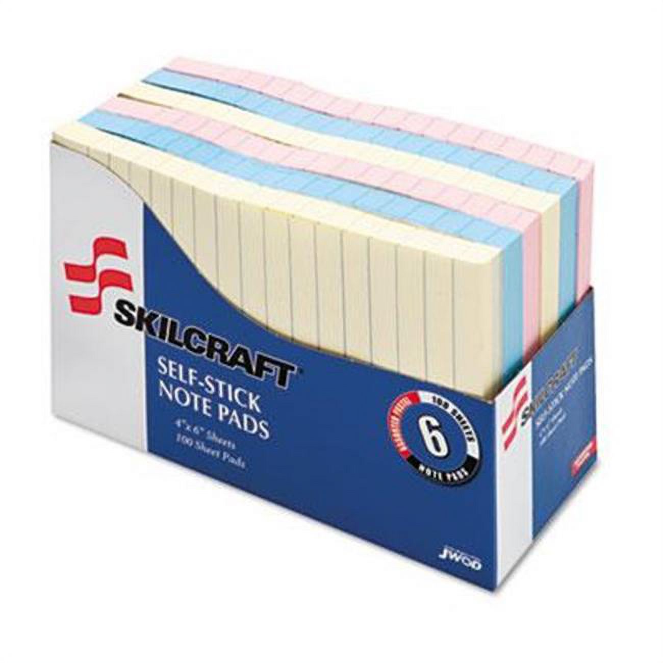 AbilityOne 4560684 7530014560684 4 x 6 in. Self-Stick Pad Set, Assorted ...