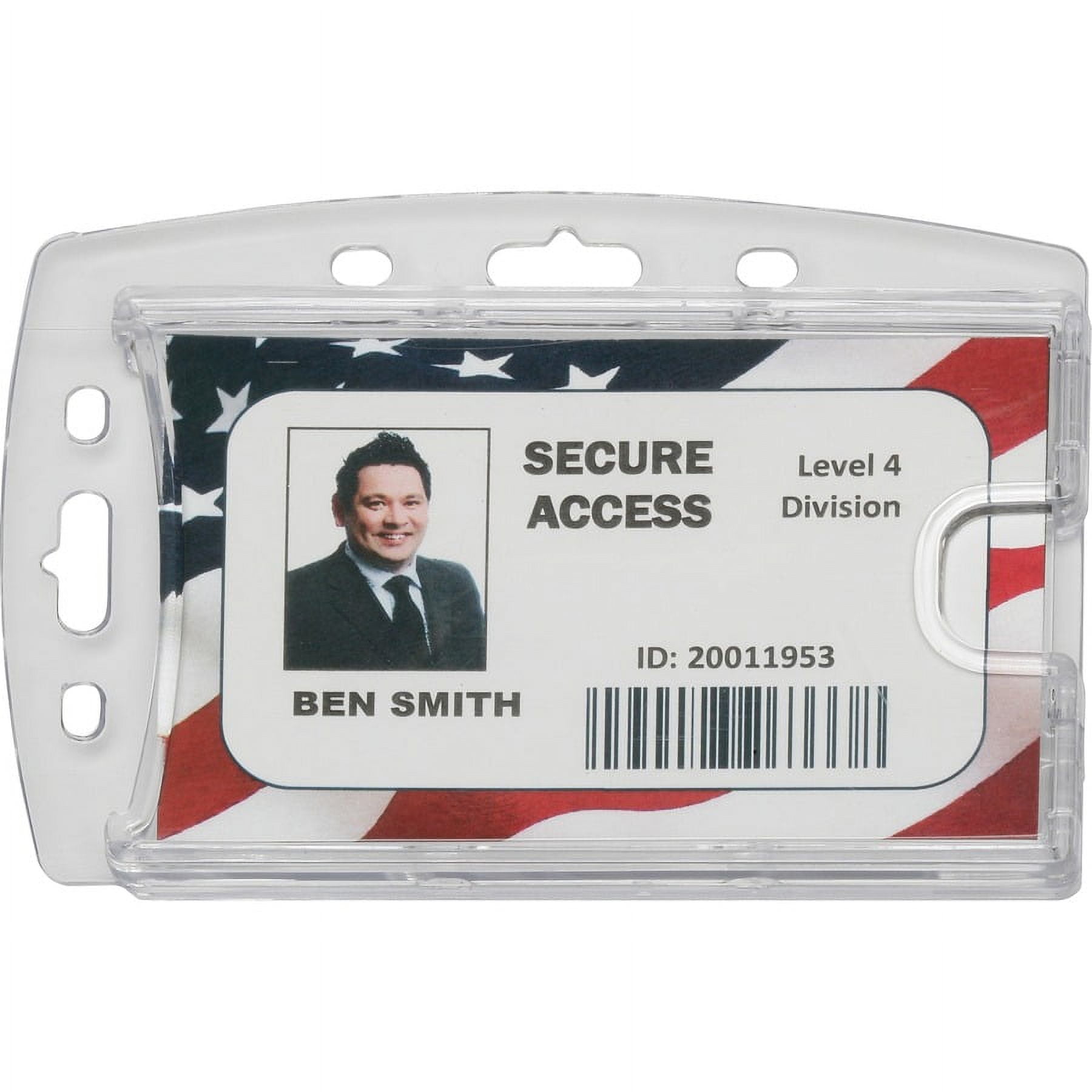 AbilityOne 8455016660468 SKILCRAFT Dual Card ID Holder, Horizontal ...