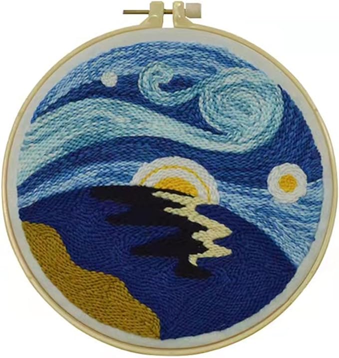 Abillyn Punch Needle Embroidery Starter Kit for Beginner, Punch Needle ...