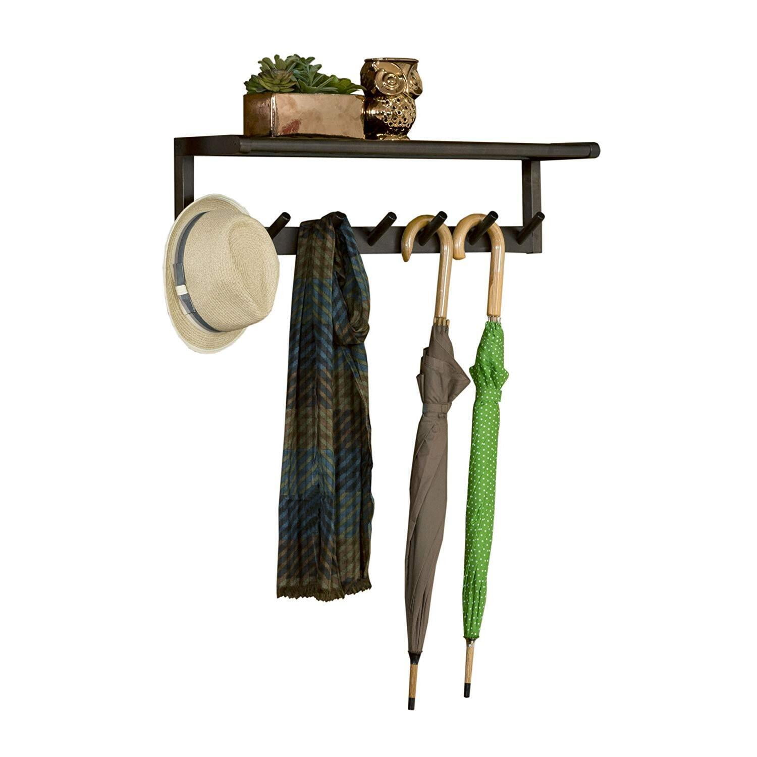 Abingdon Solid Birch Wood Large Peg Rack with Shelf - Walmart.com