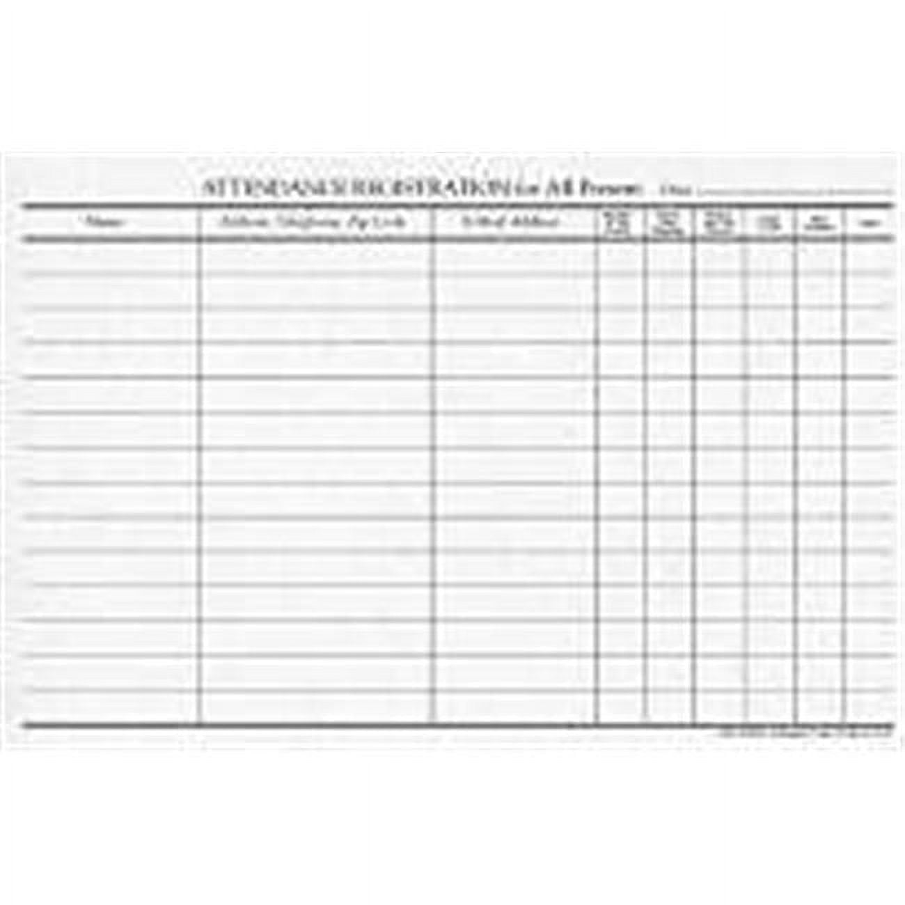 Abingdon Press 500409 Attendance Registration Pad - Walmart.com