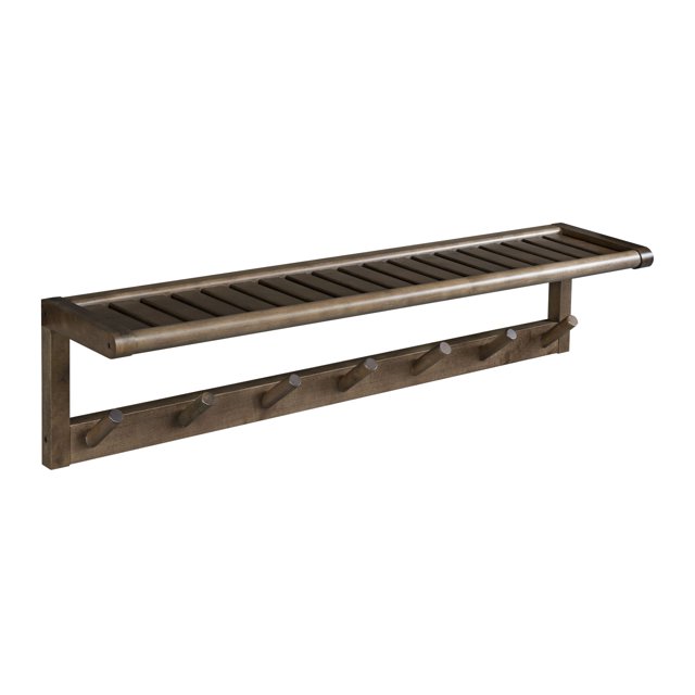 Abingdon Solid Birch Wood Large Peg Rack with Shelf - Walmart.com