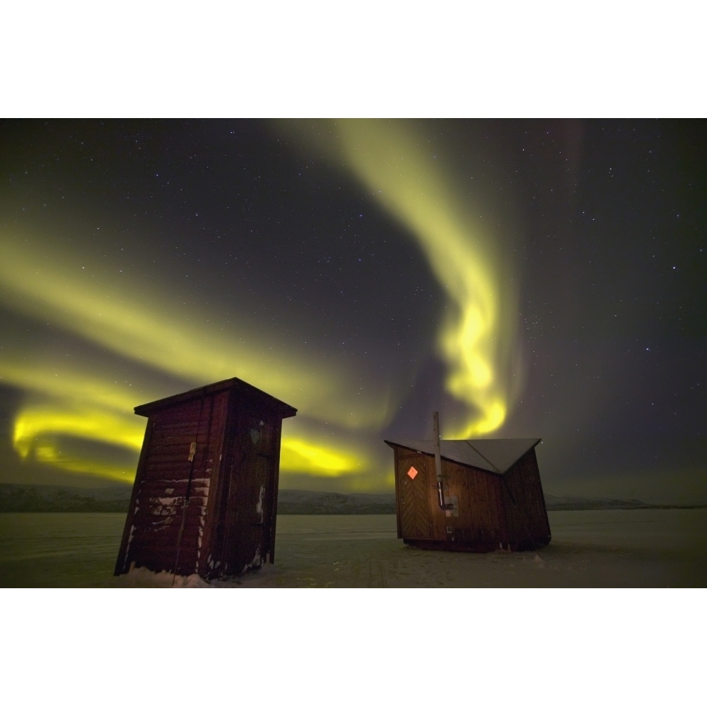Abisko Sweden. The Abisko Ark Hotel With The Aurora Borealis In The ...