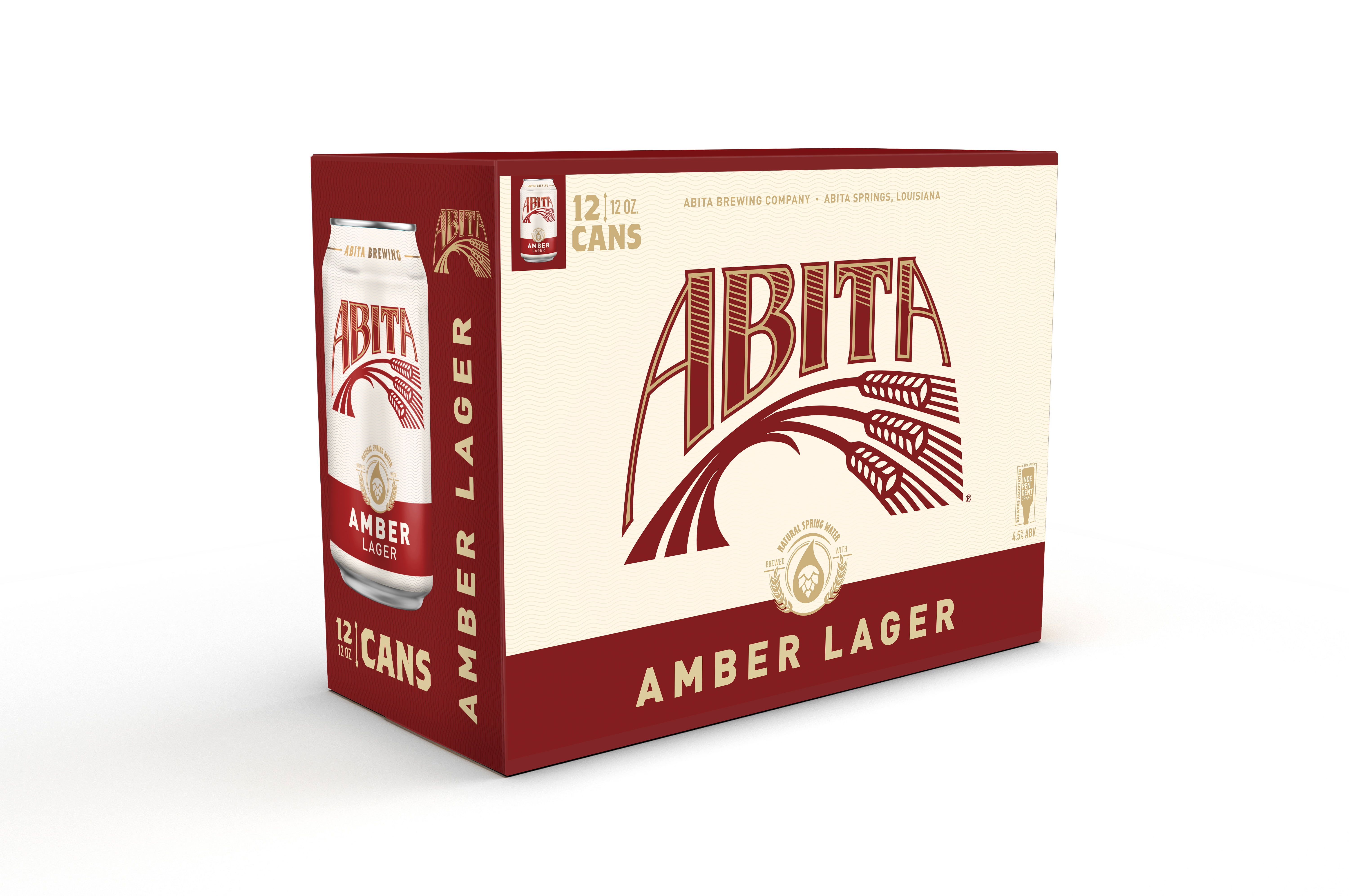 Abita Brewing Amber Lager, Craft Beer, 12 Pack Cans, 12 fl oz, 4.5% ABV ...