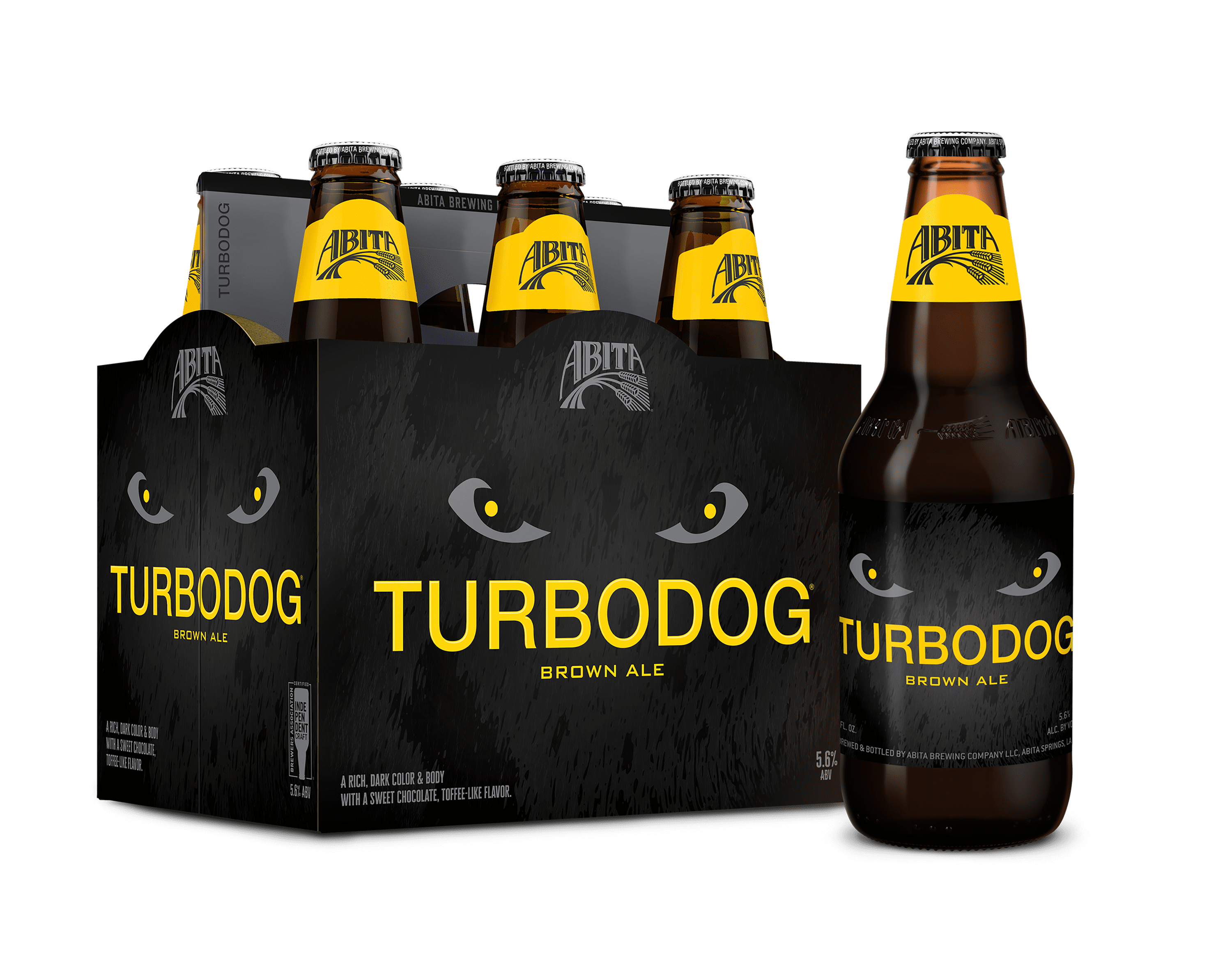 Abita Brewing Turbo Dog Brown Ale, Craft Beer, 6 Pack Bottles, 12 fl oz ...