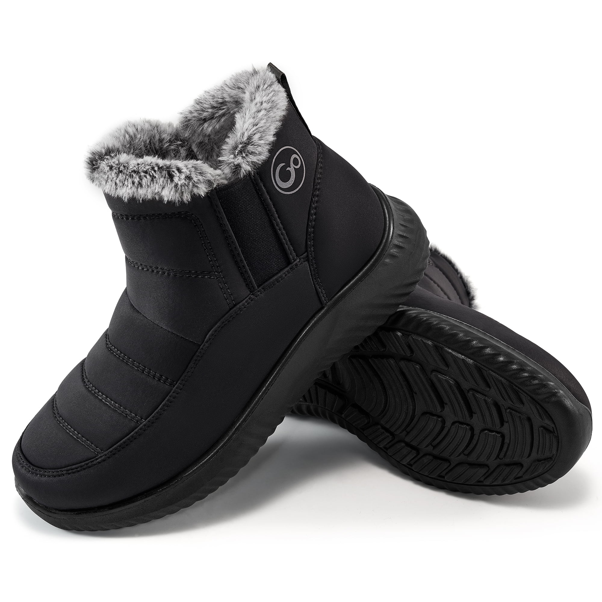 Ablanczoom Women's Snow Boots with Warm Fuzzy Faux Fur, Slip-on Winter ...