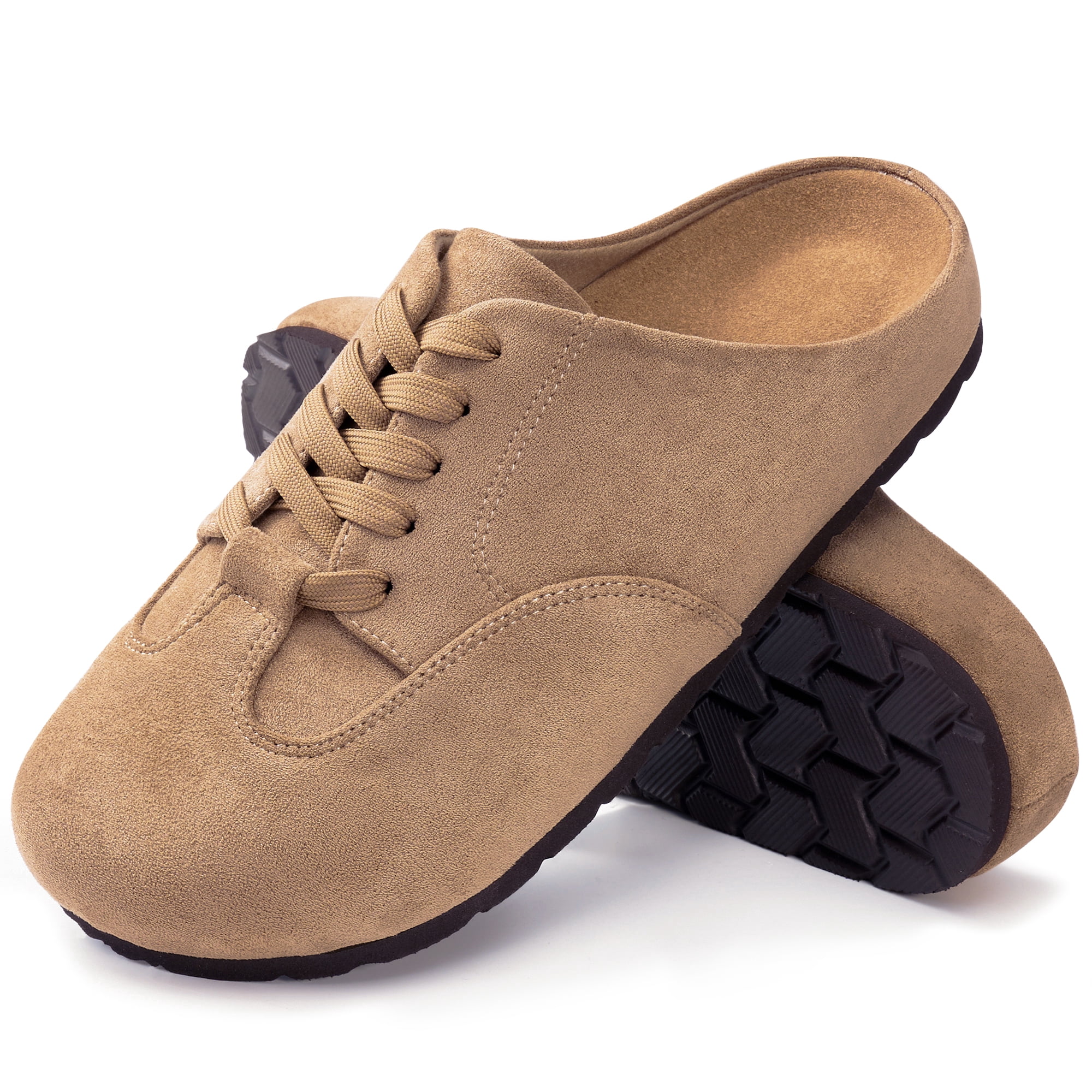 Ablanczoom Suede Clogs for Women Mules: No-Slip Arch Support Sandals ...