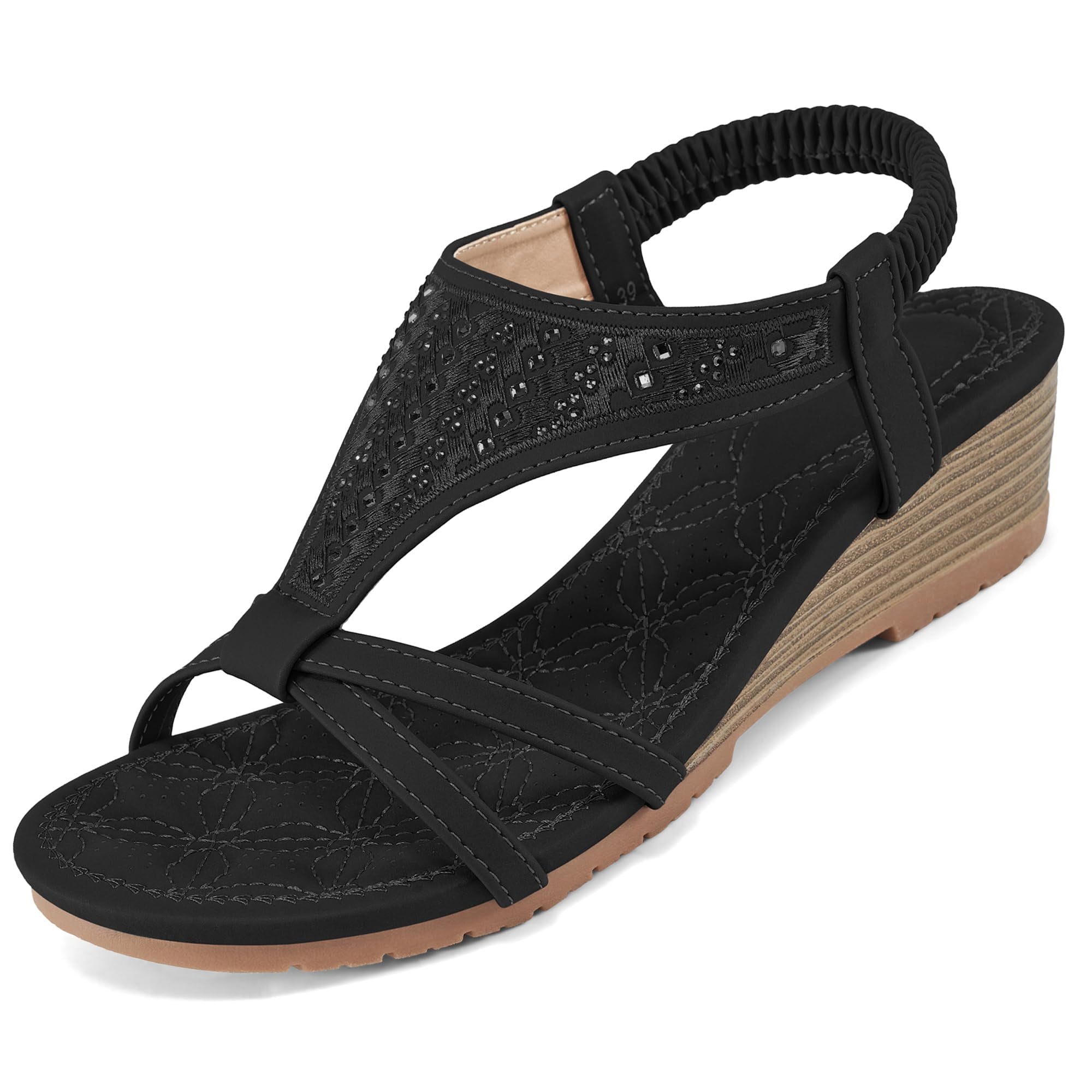 Ablanczoom Wedge Sandals for Women Shoes: Comfortable Open Toe Platform ...