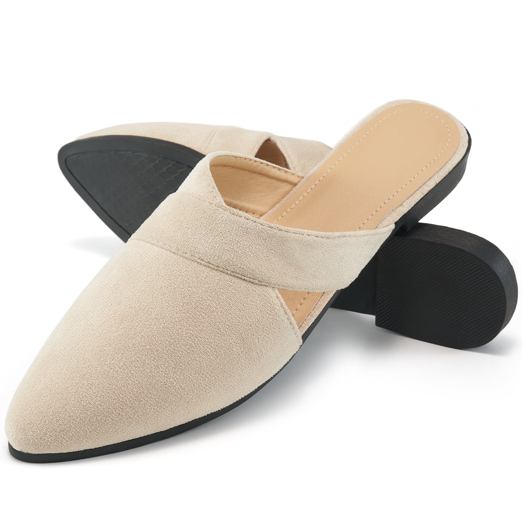 Ablanczoom Women Flats Shoes Pointed Toe Slip on Comfortable Casual ...